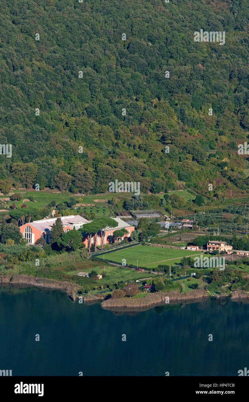 Lake Nemi and Museum of Roman Ships, Lazio, Italy Stock Photo - Alamy