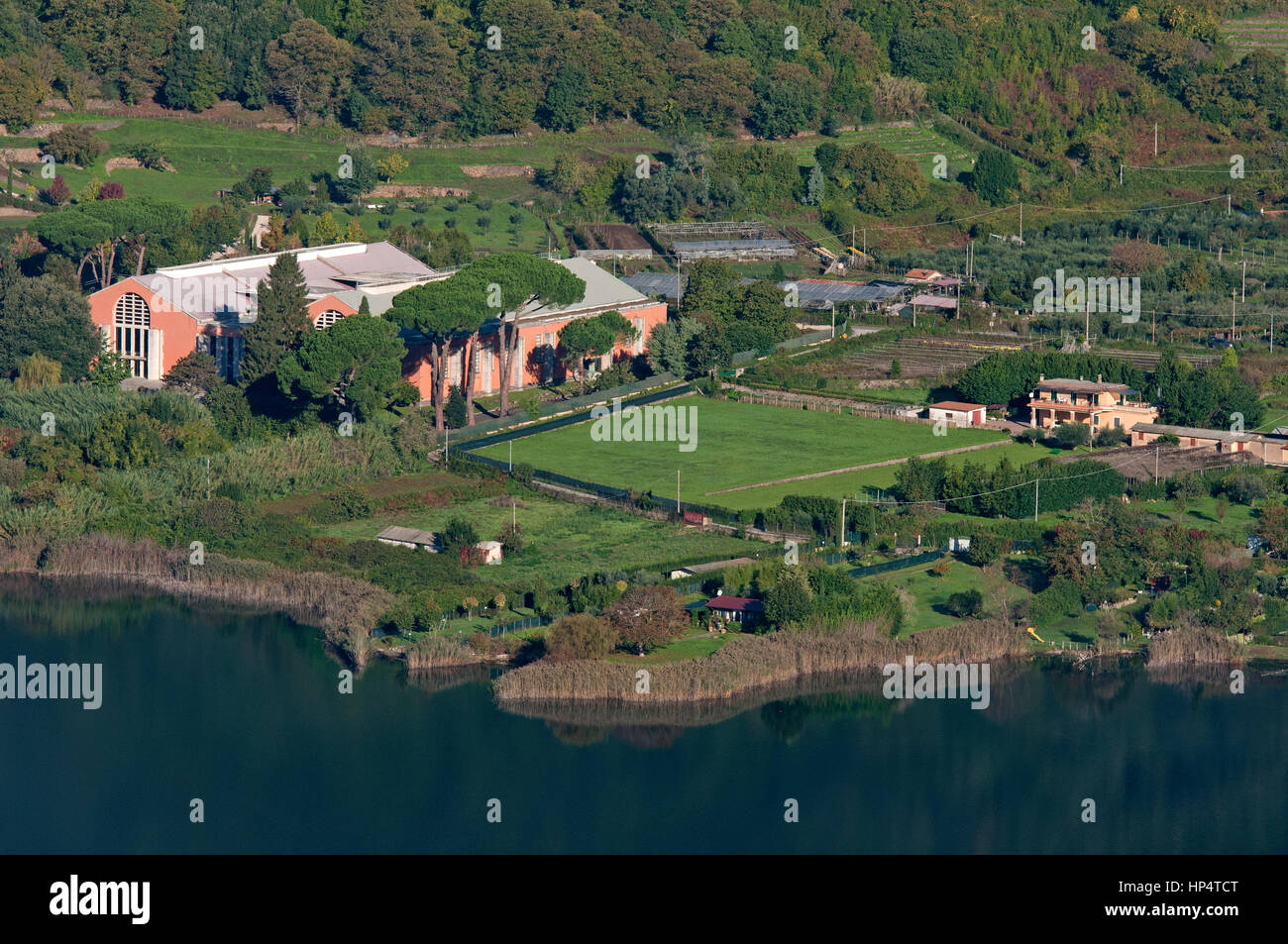 Lake Nemi and Museum of Roman Ships, Lazio, Italy Stock Photo - Alamy