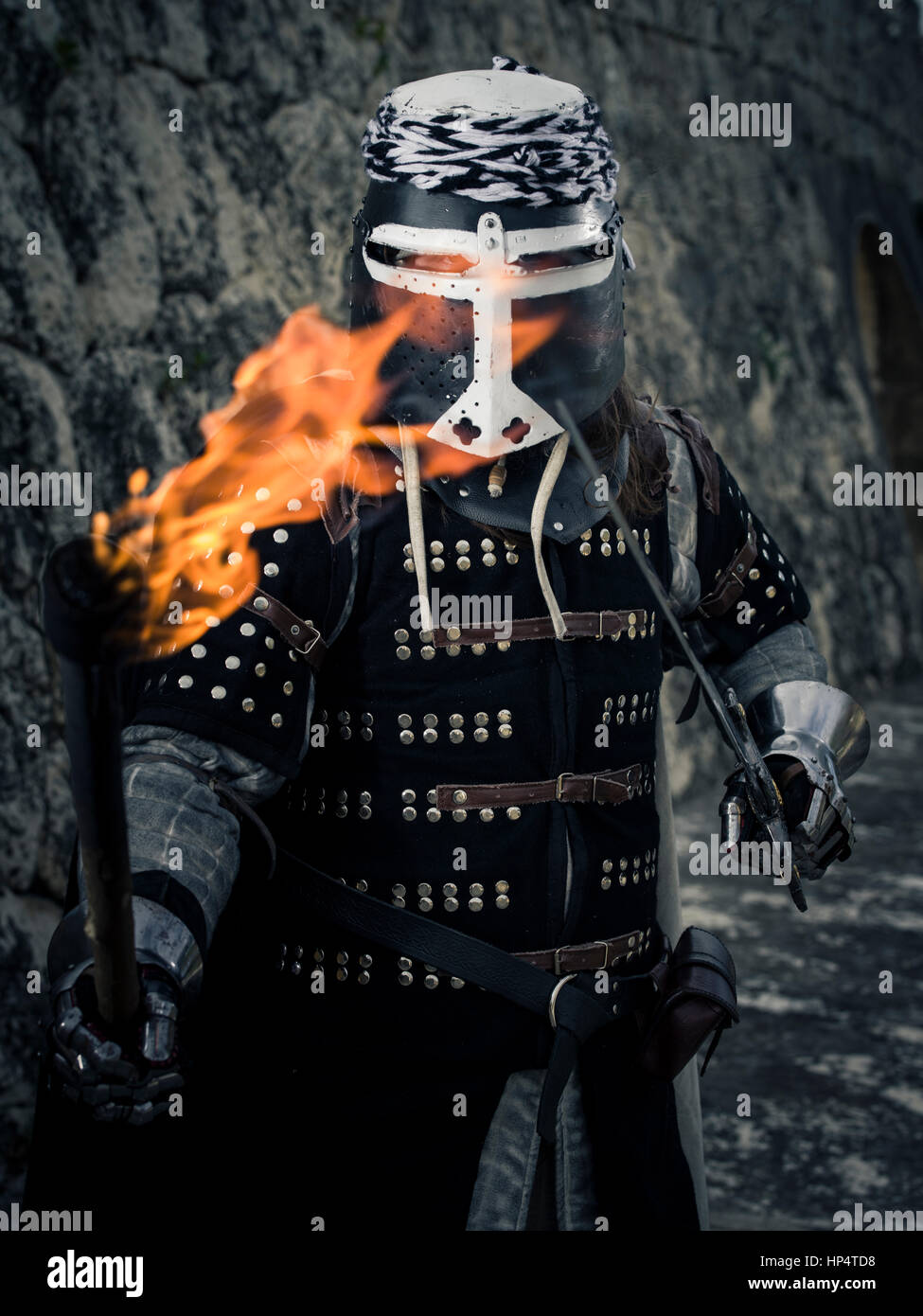 Medieval Knight in armor Stock Photo - Alamy