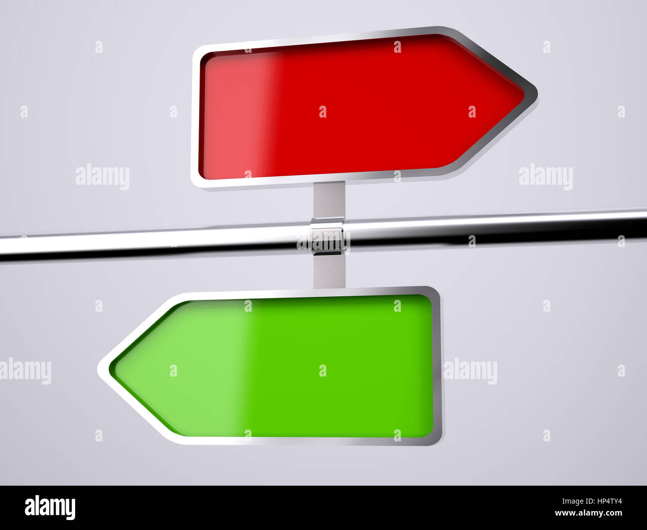 empty two way road sign 3d illustration Stock Photo - Alamy
