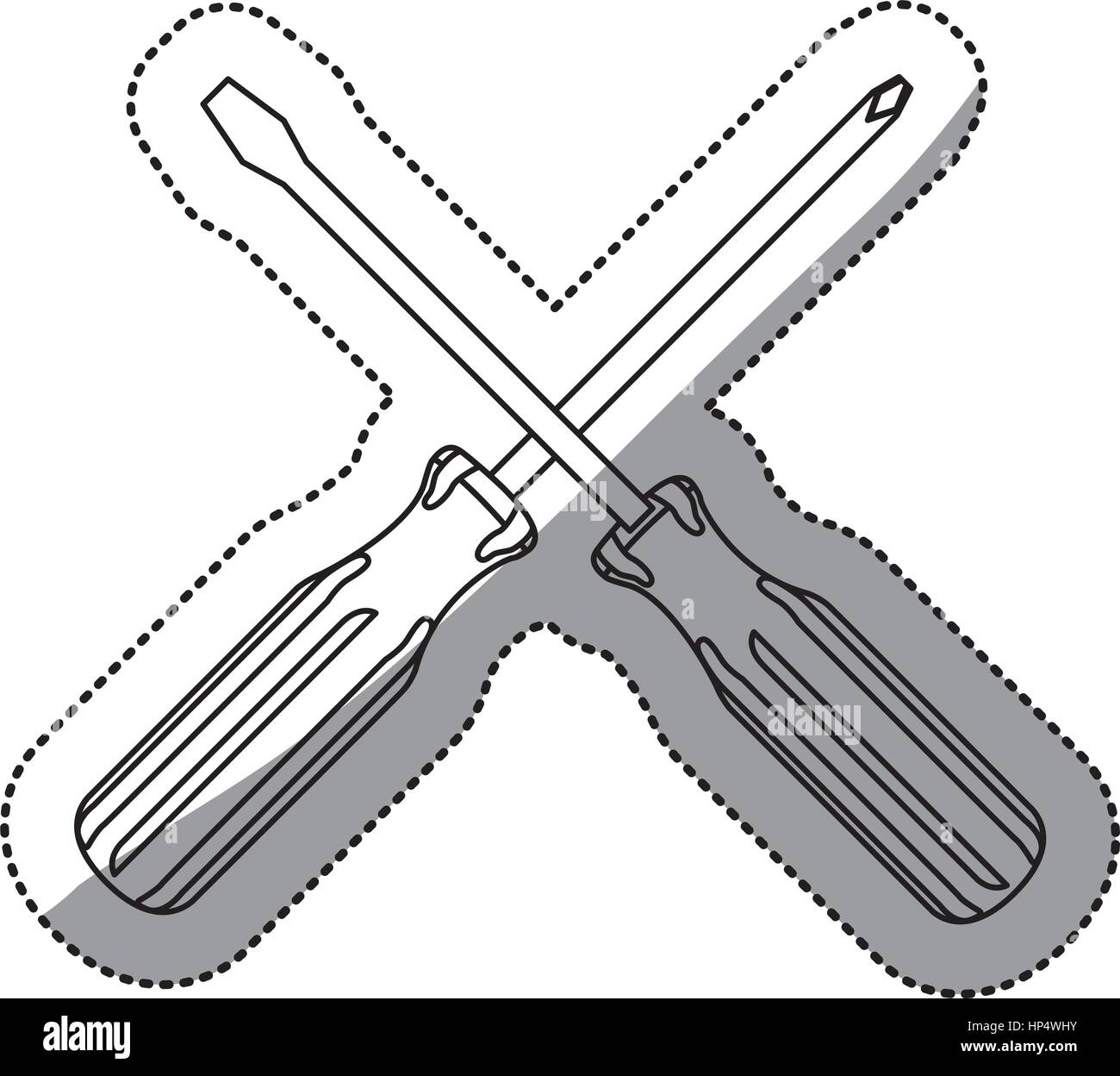 sticker set collection screwdriver icon tools Stock Vector Image & Art ...