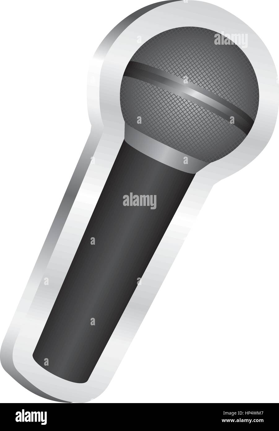 wireless dynamic microphone icon relief Stock Vector Image & Art - Alamy