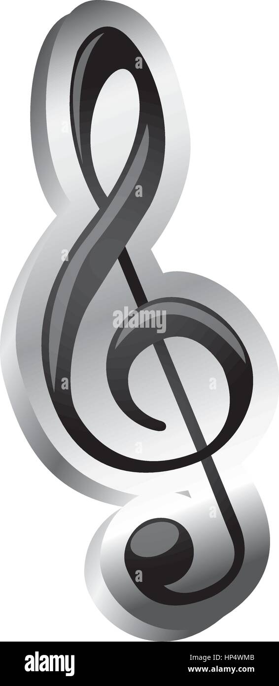sign music treble clef icon relief Stock Vector Image & Art - Alamy