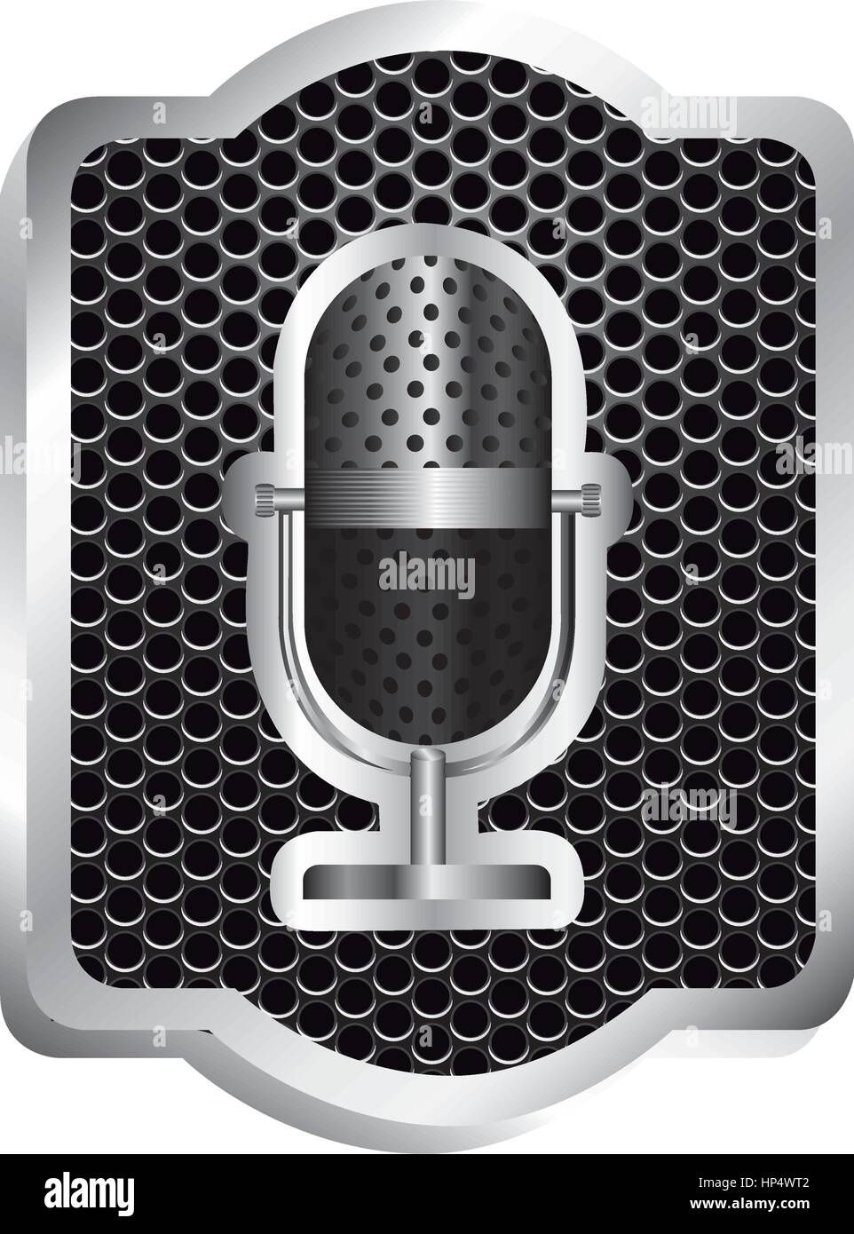 Microphone grill Stock Vector Images - Alamy