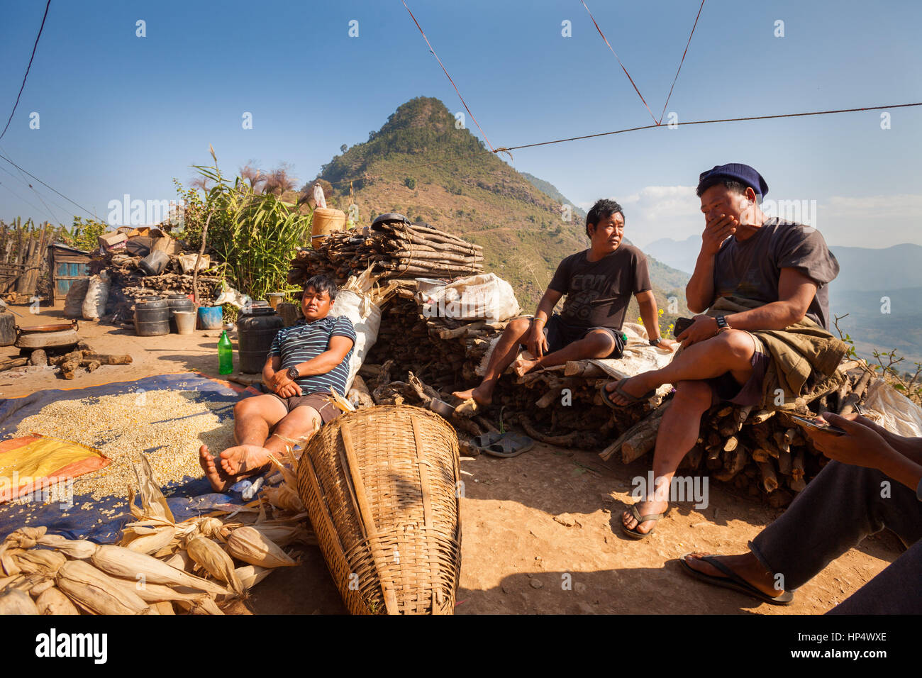 Ramkot Village, a traditional Newari village, Bandipur, Nepal Stock ...