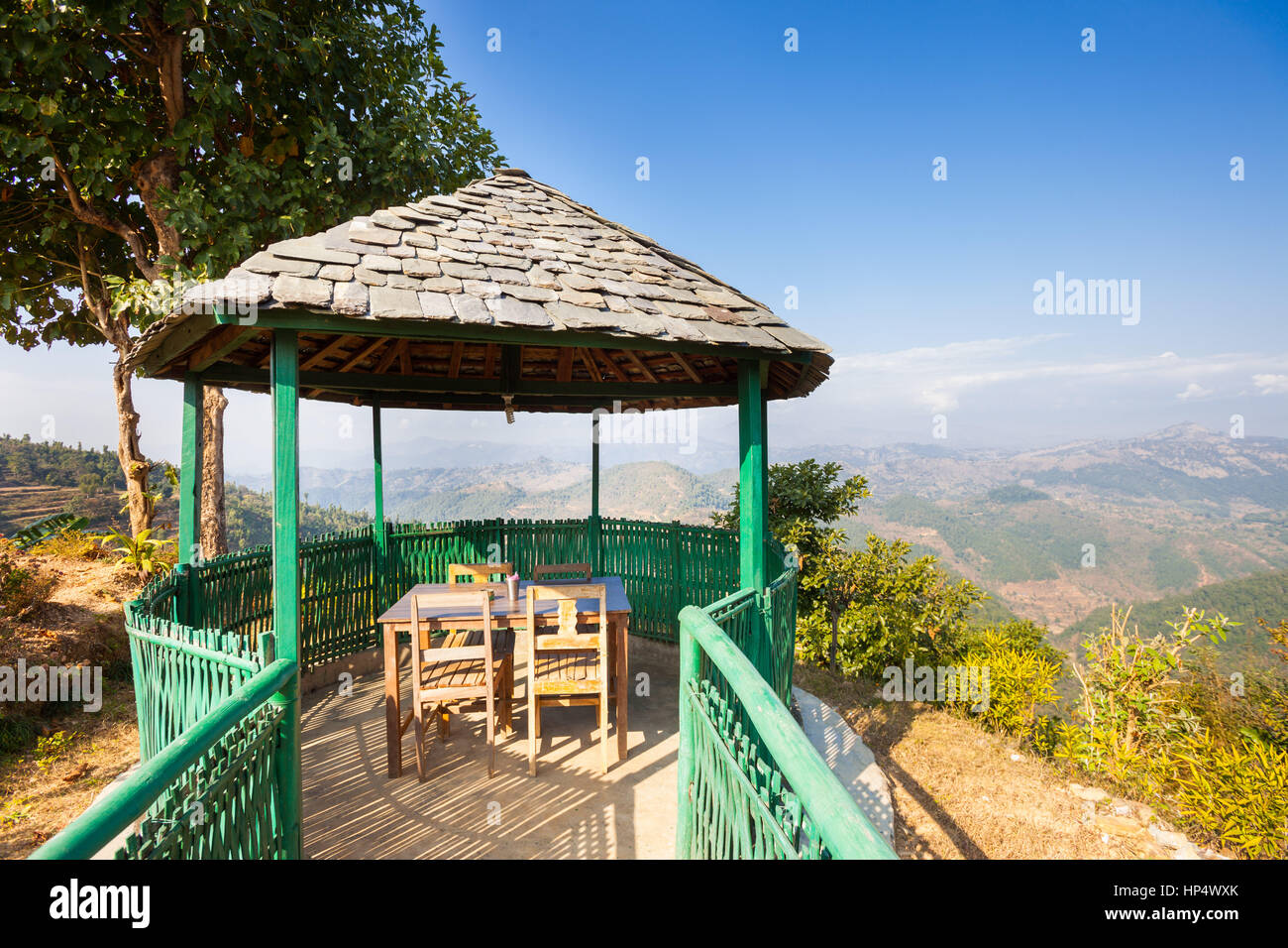Ramkot Village, a traditional Newari village, Bandipur, Nepal Stock ...