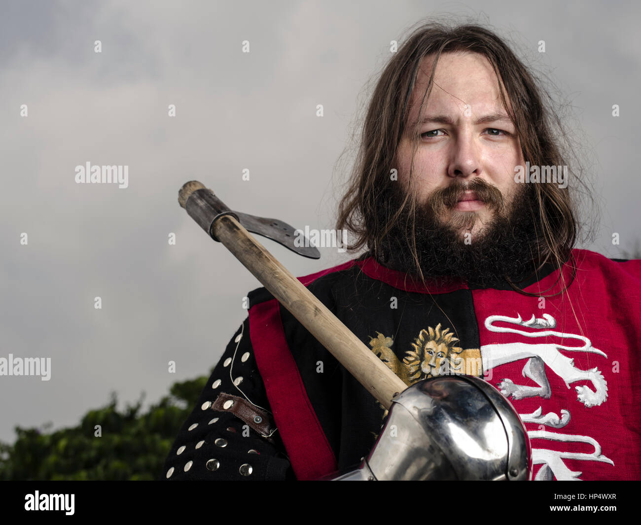 Medieval Knight in armor Stock Photo - Alamy