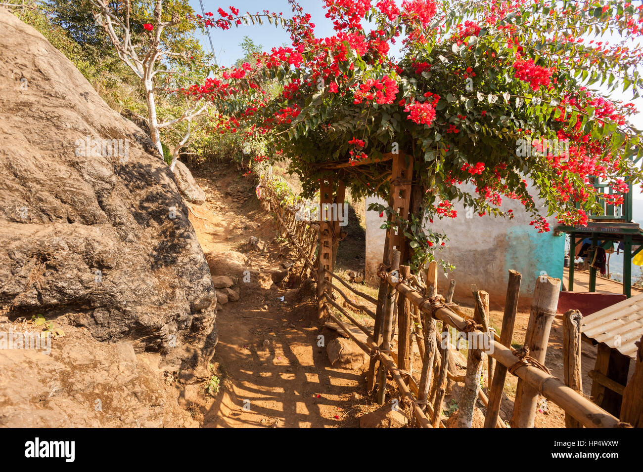 Ramkot Village, a traditional Newari village, Bandipur, Nepal Stock ...
