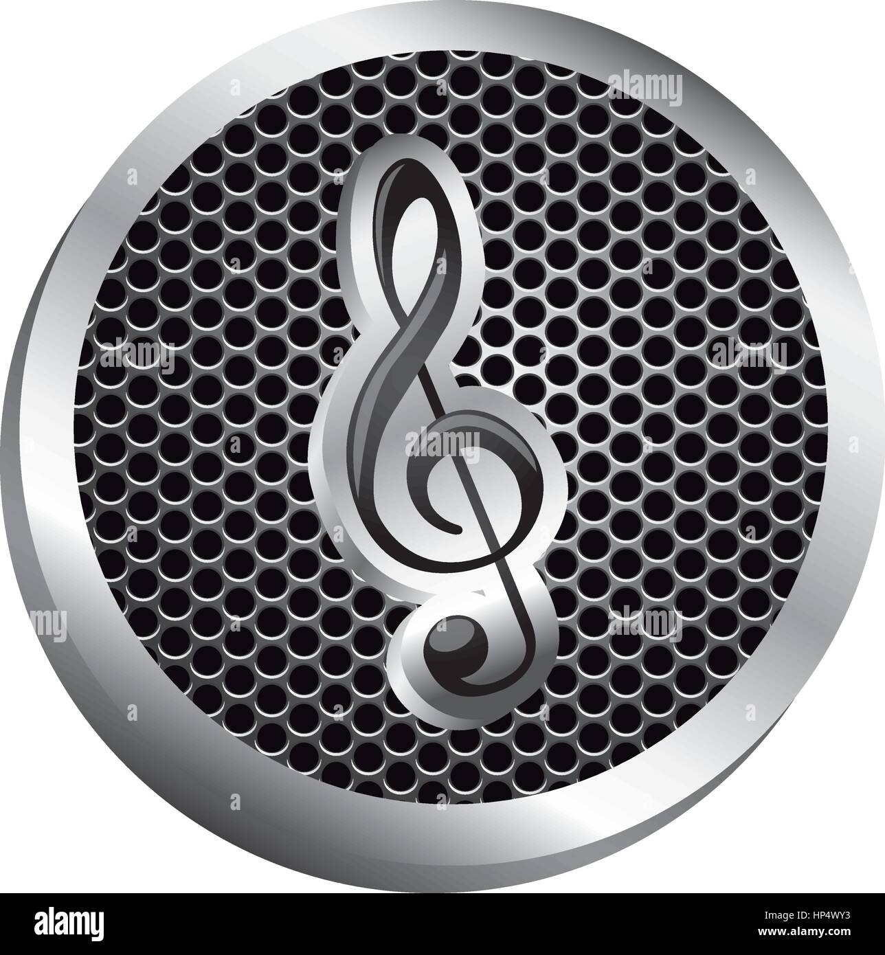 emblem music symbol icon Stock Vector Image & Art - Alamy