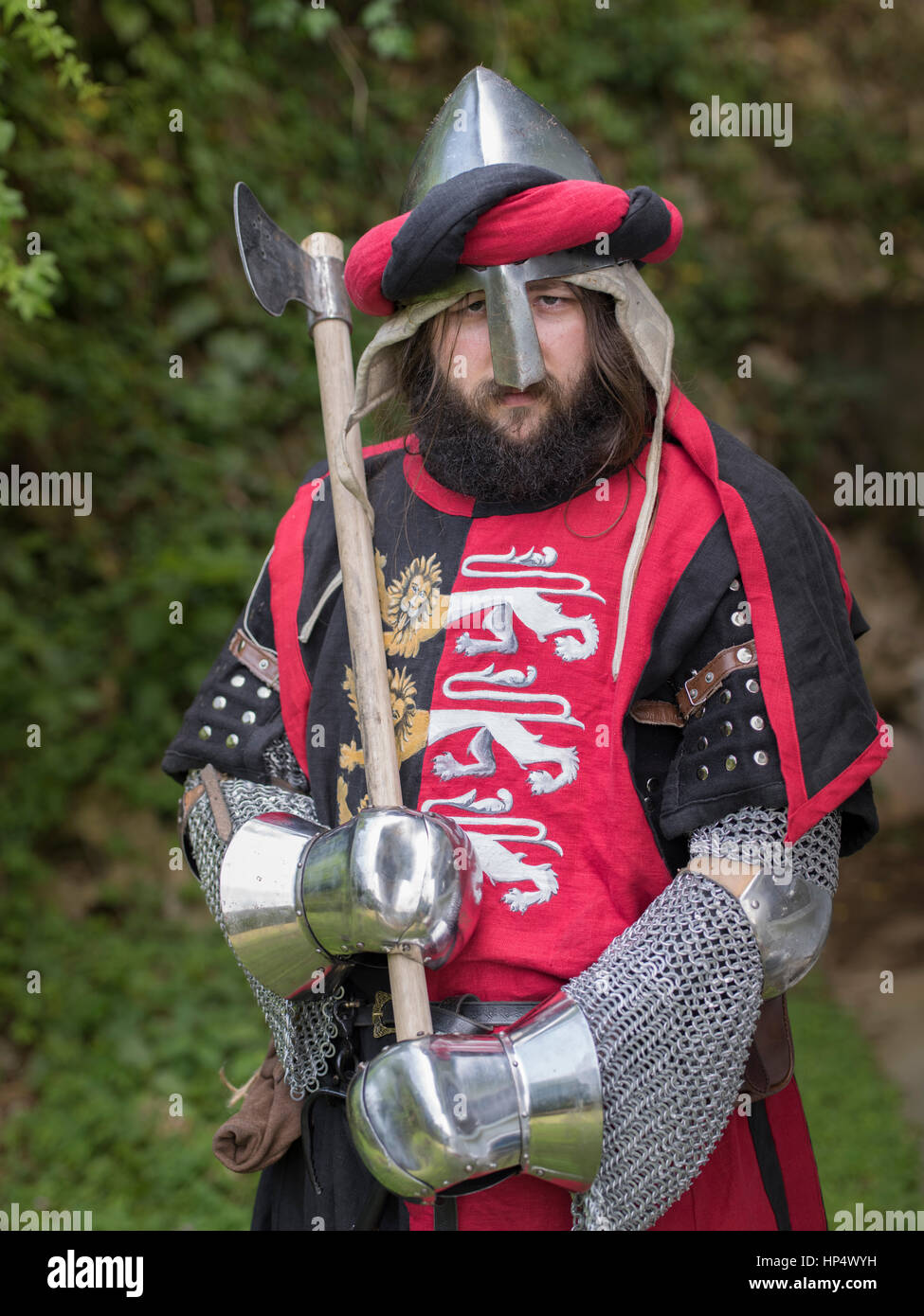 Medieval Knight in armor Stock Photo - Alamy