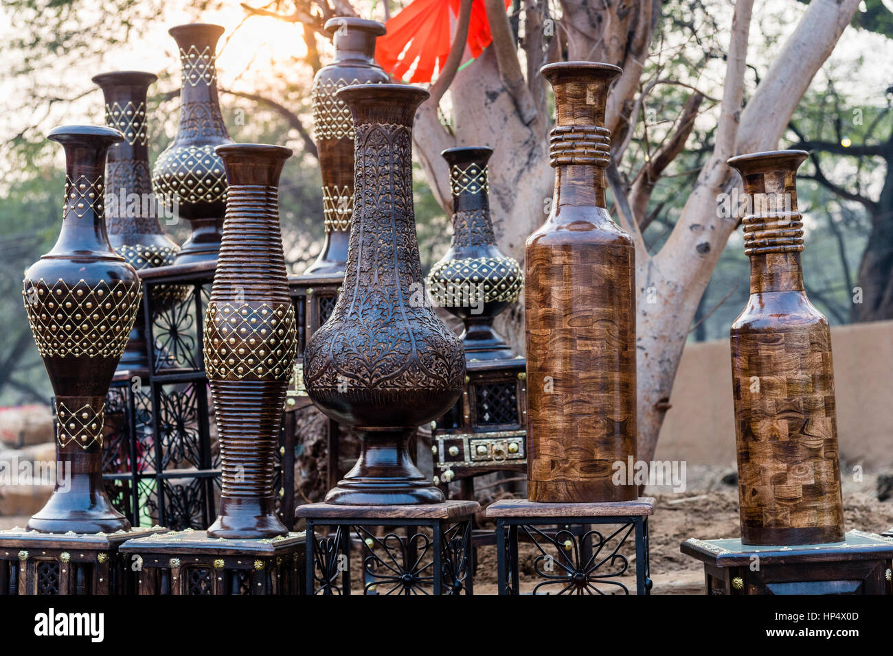 Beautiful handmade decorative items at a shop for sale. The crafts of ...