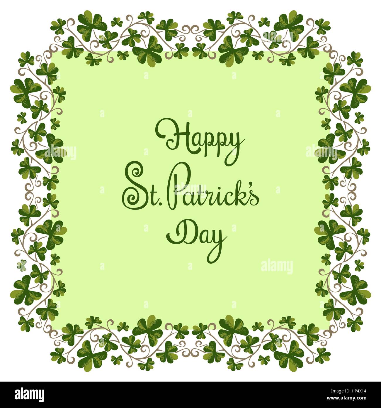 Shamrock frame border Stock Vector Image & Art - Alamy
