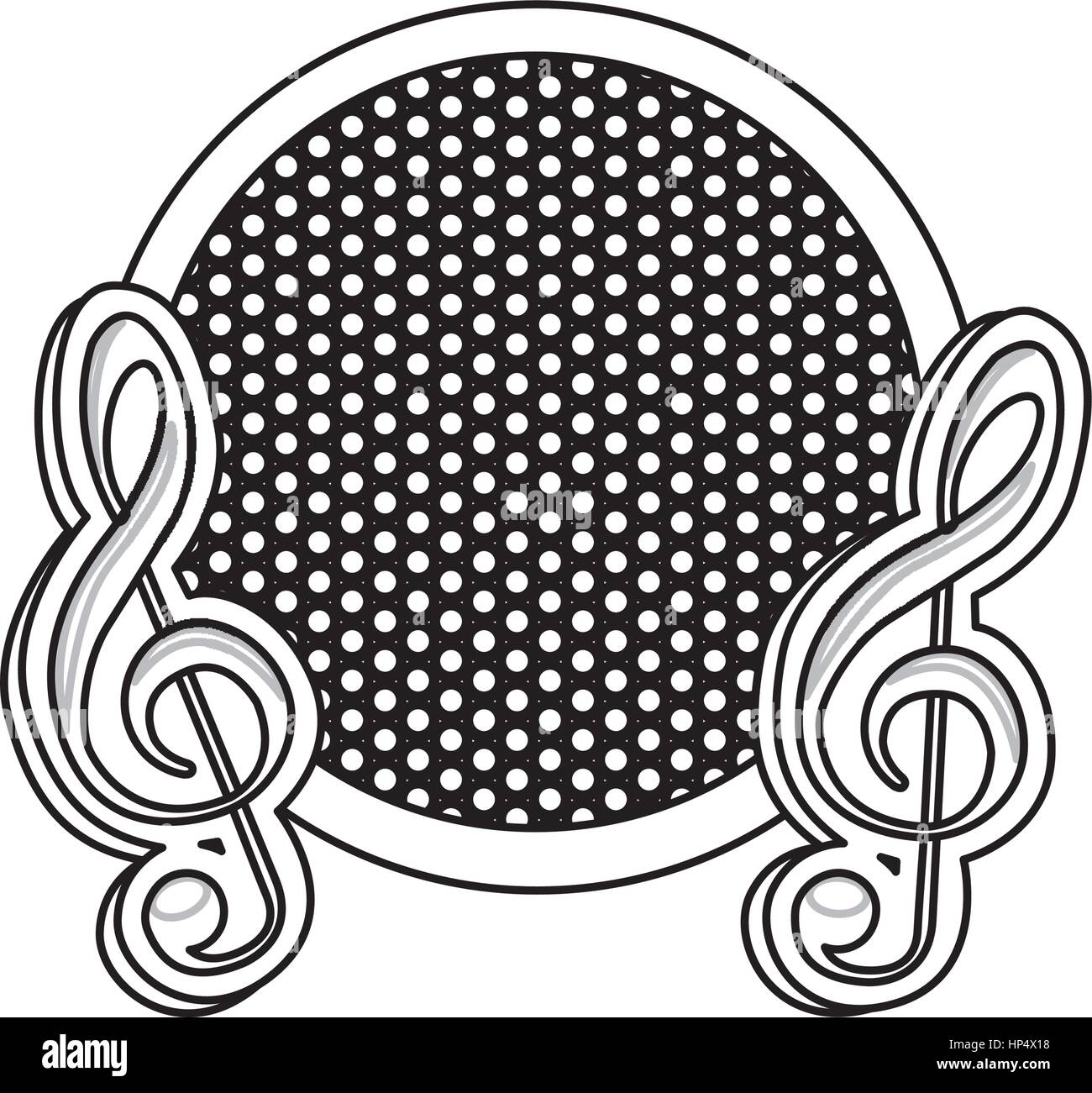 emblem music symbol icon Stock Vector Image & Art - Alamy
