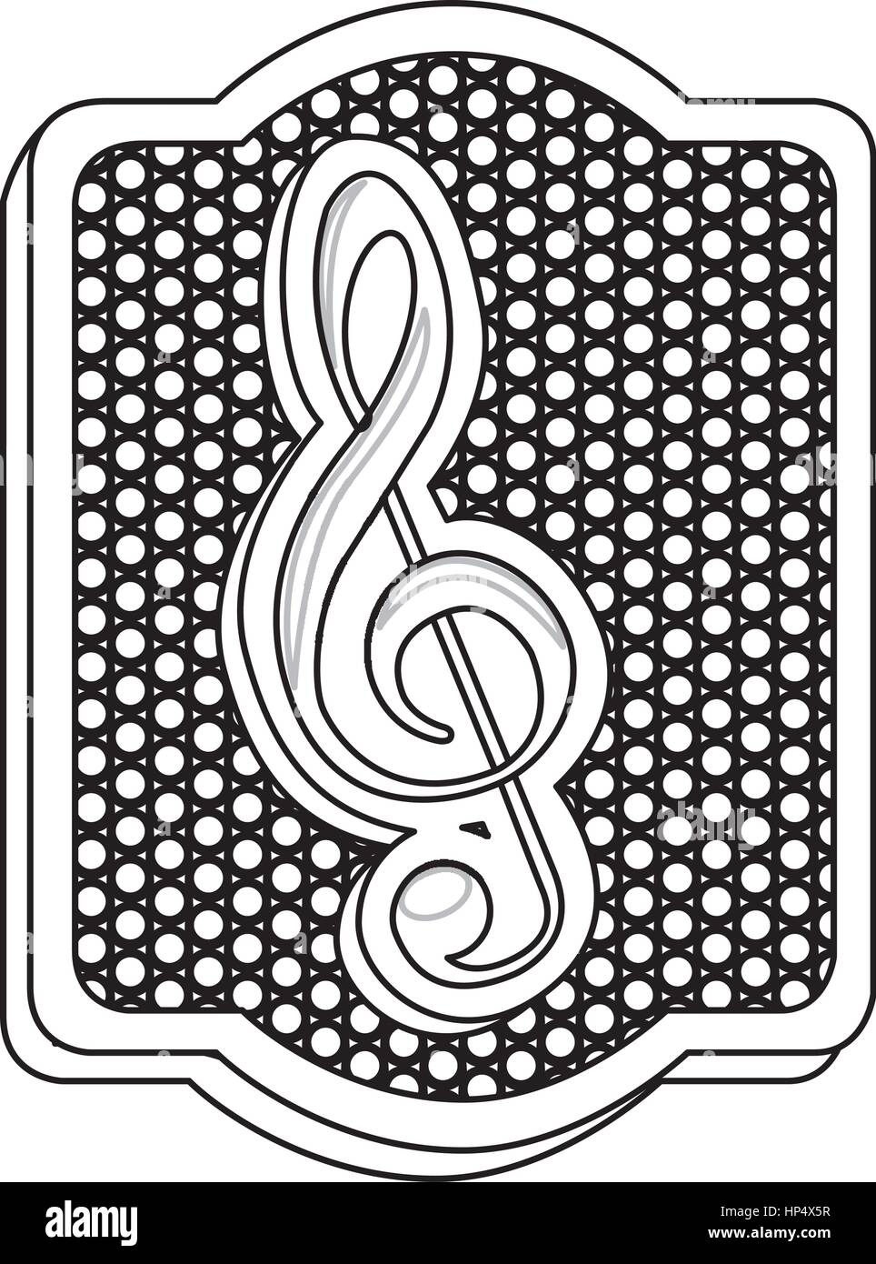 emblem music symbol icon Stock Vector Image & Art - Alamy