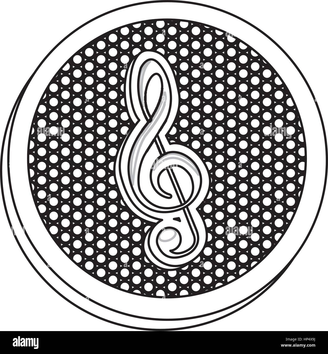 emblem music symbol icon Stock Vector Image & Art - Alamy