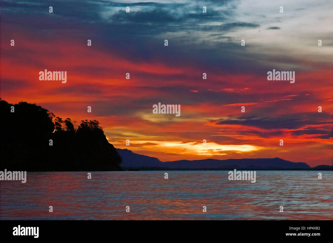 Landscape. Tropical beach sunset with incredible colors Stock Photo - Alamy