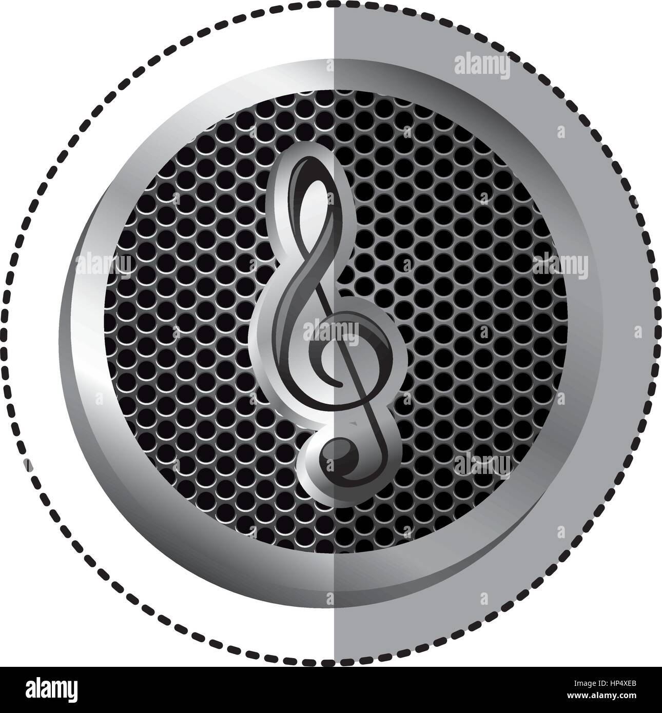 emblem music symbol icon Stock Vector Image & Art - Alamy