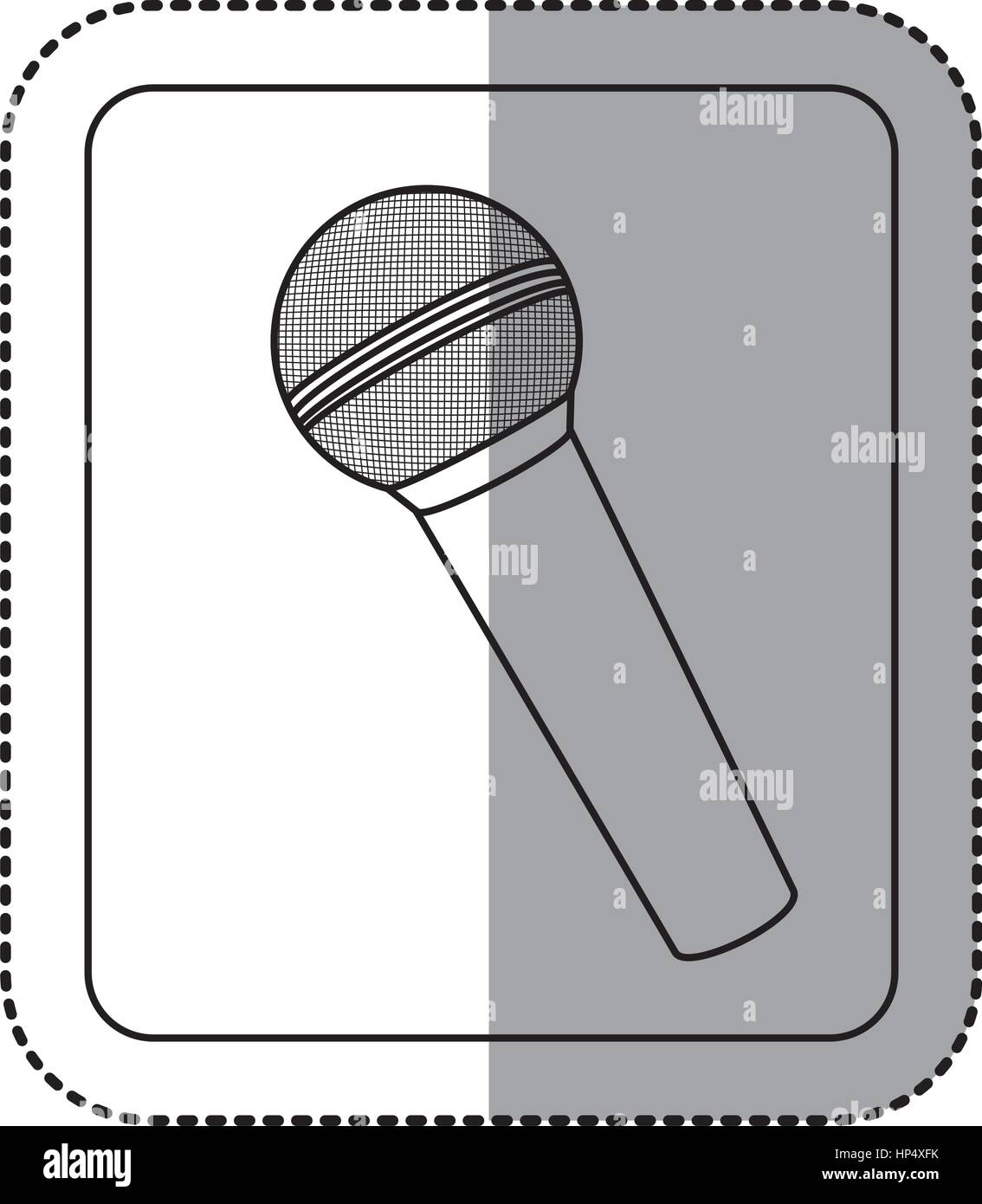 Retro microphone drawing icon image Stock Vector Images - Alamy