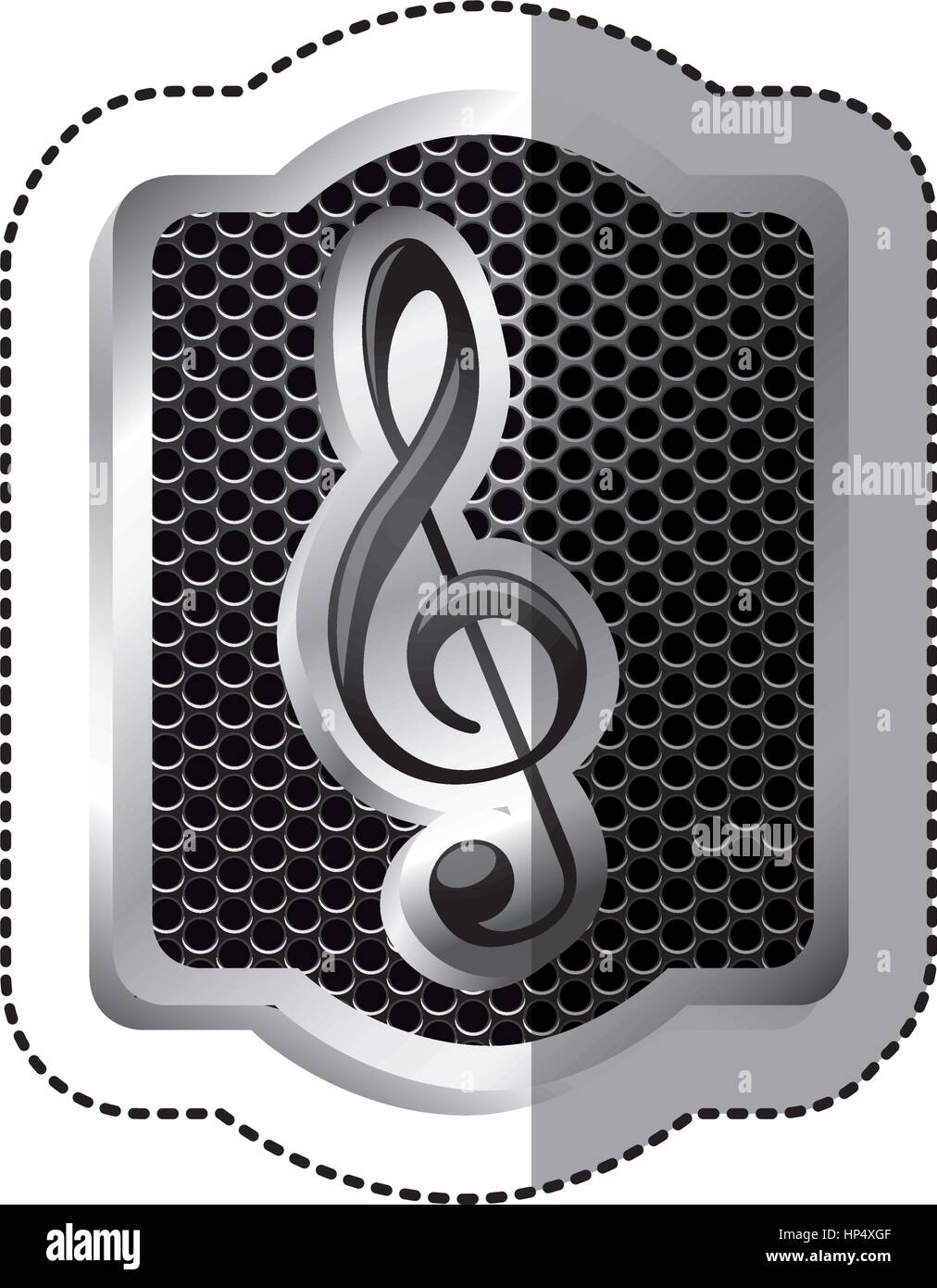 emblem music symbol icon Stock Vector Image & Art - Alamy