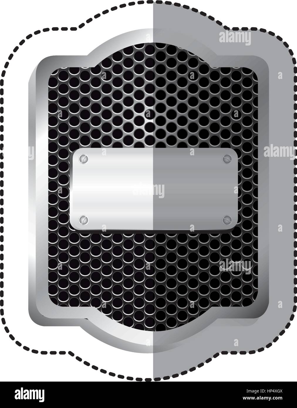emblem plaque inside shield icon Stock Vector Image & Art - Alamy