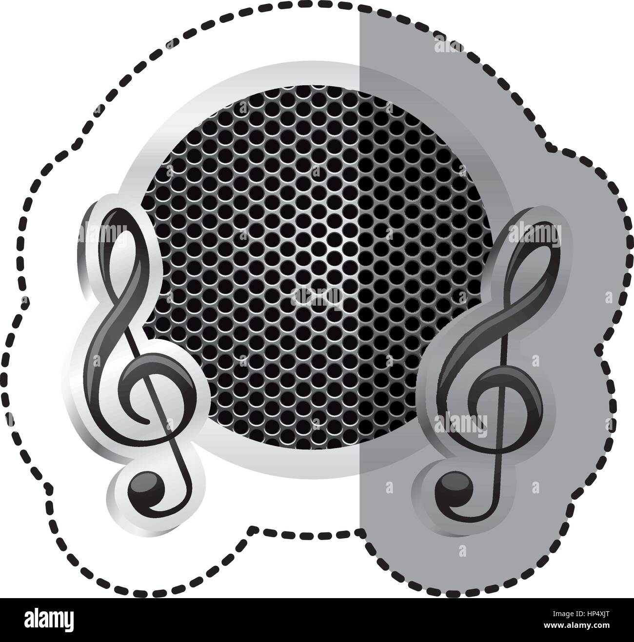 emblem music symbol icon Stock Vector Image & Art - Alamy