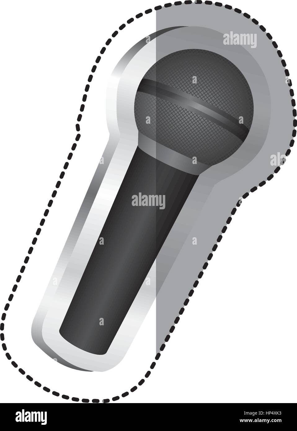 Retro microphone drawing icon image Cut Out Stock Images & Pictures - Alamy