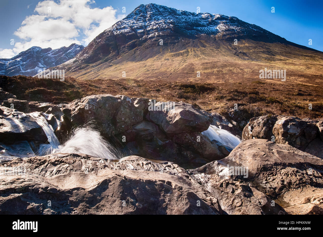 The beautiful waterfalls of the Fairy Pools on the Isle of Skye in ...