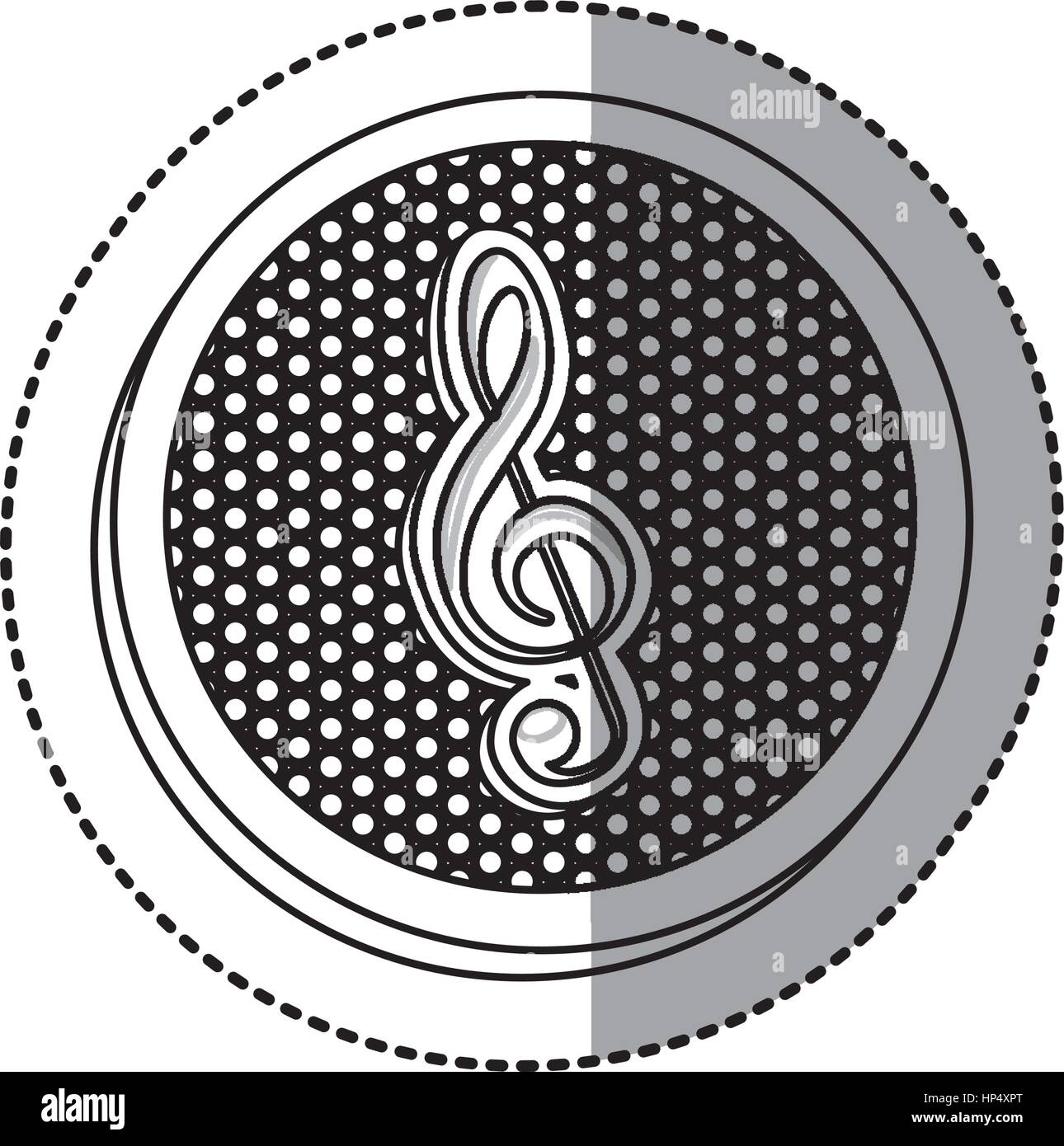emblem music symbol icon Stock Vector Image & Art - Alamy