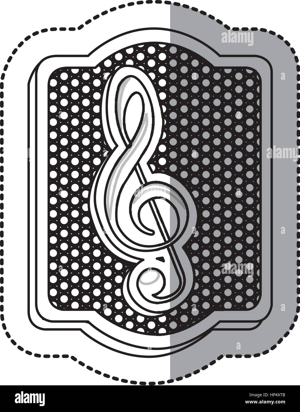 emblem music symbol icon Stock Vector Image & Art - Alamy