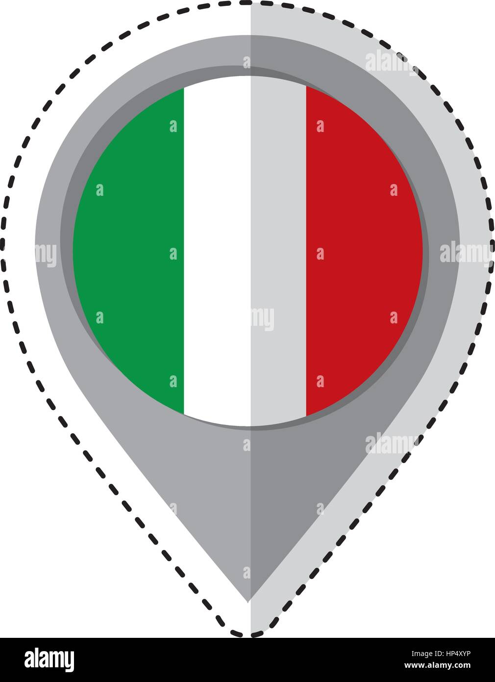 Isolated italy map marker pin hi-res stock photography and images - Alamy
