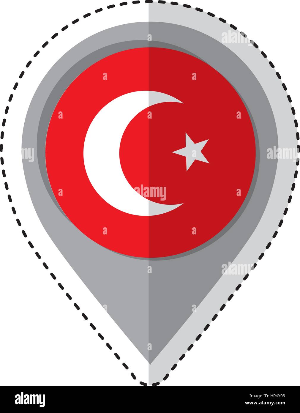 Turkey flag arrow Stock Vector Images - Alamy