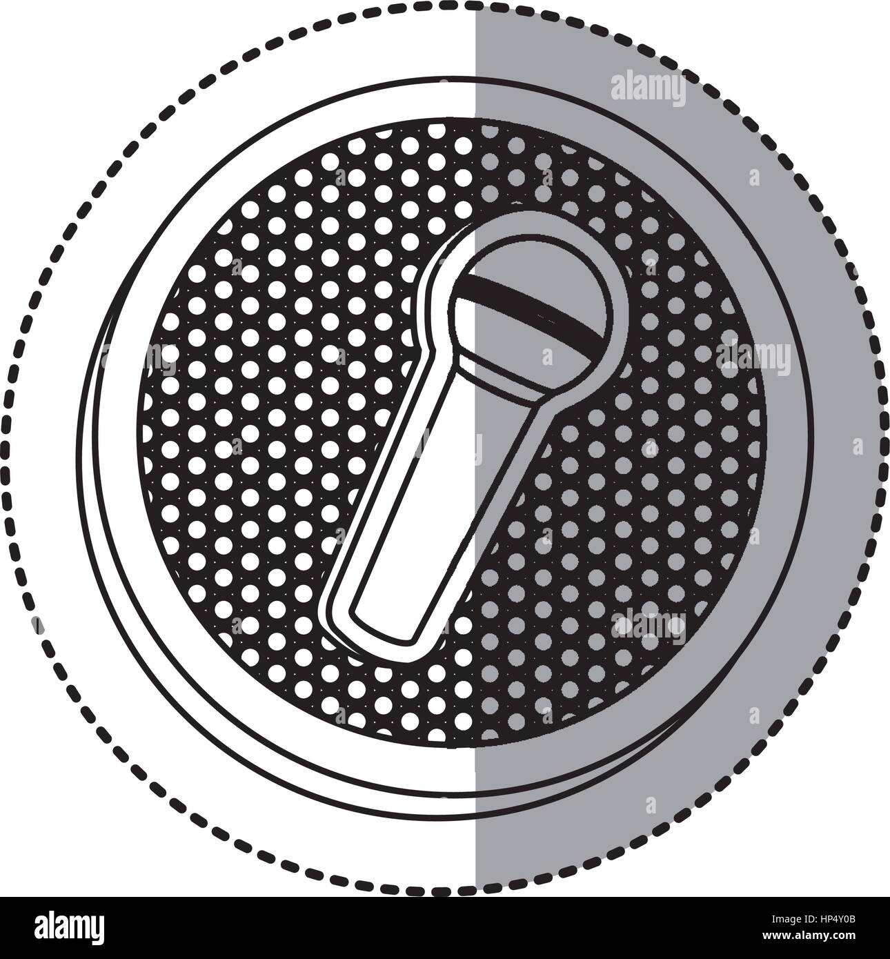 emblem microphone icon stock Stock Vector Image & Art - Alamy
