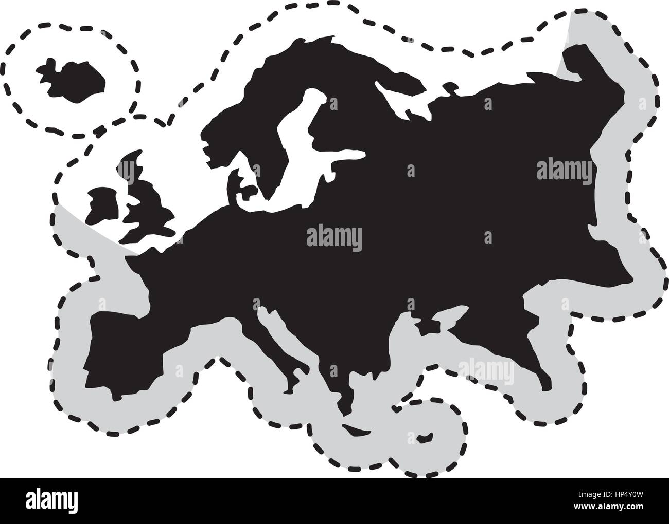 europe map silhouette icon vector illustration design Stock Vector ...