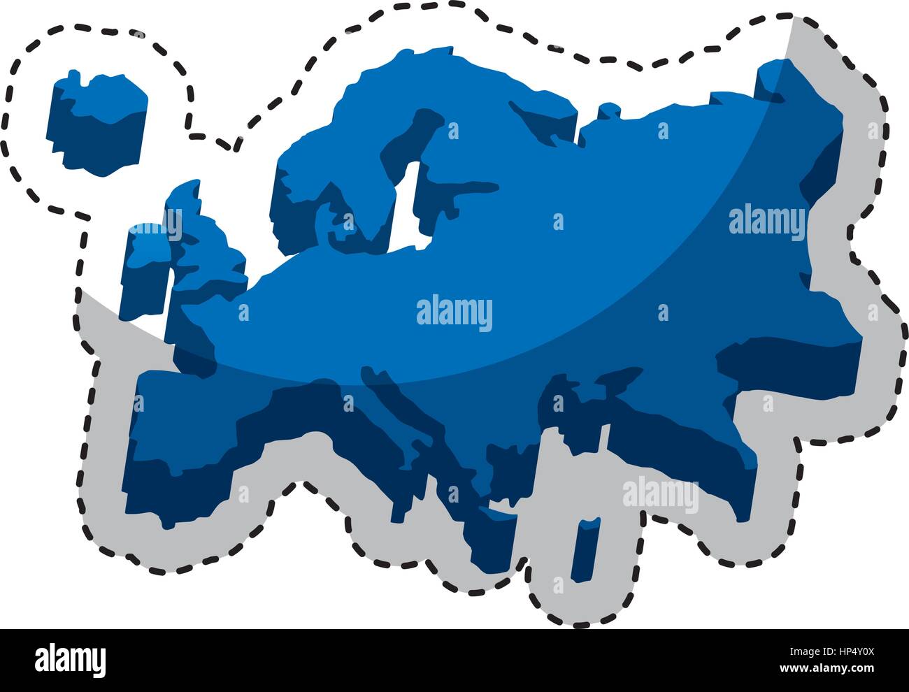 europe map silhouette icon vector illustration design Stock Vector ...