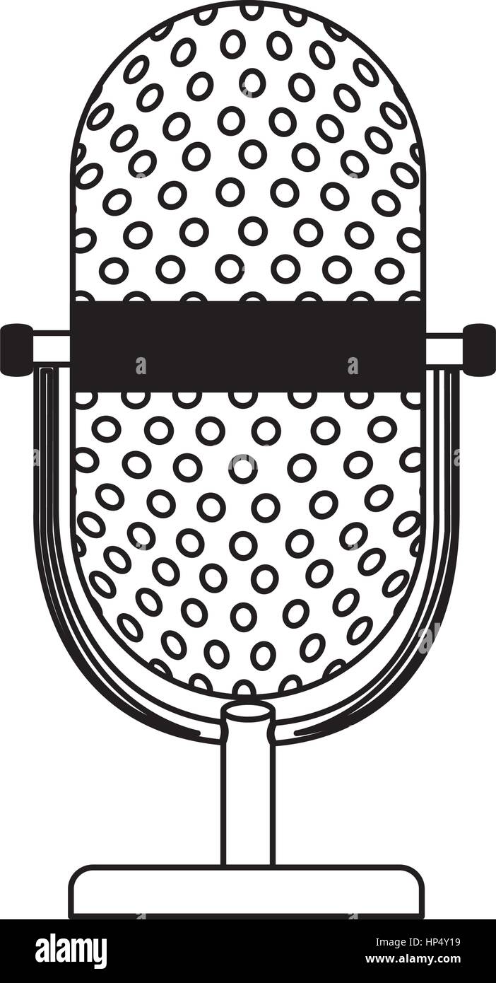 emblem microphone icon stock Stock Vector Image & Art - Alamy