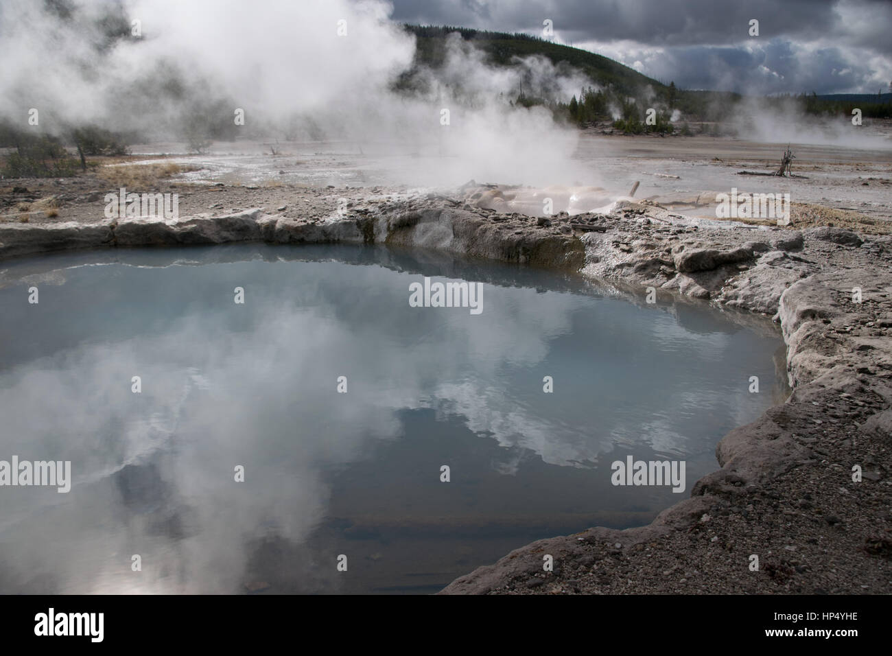 A Geothermal Pool in Yellowstone National Park Stock Photo - Alamy