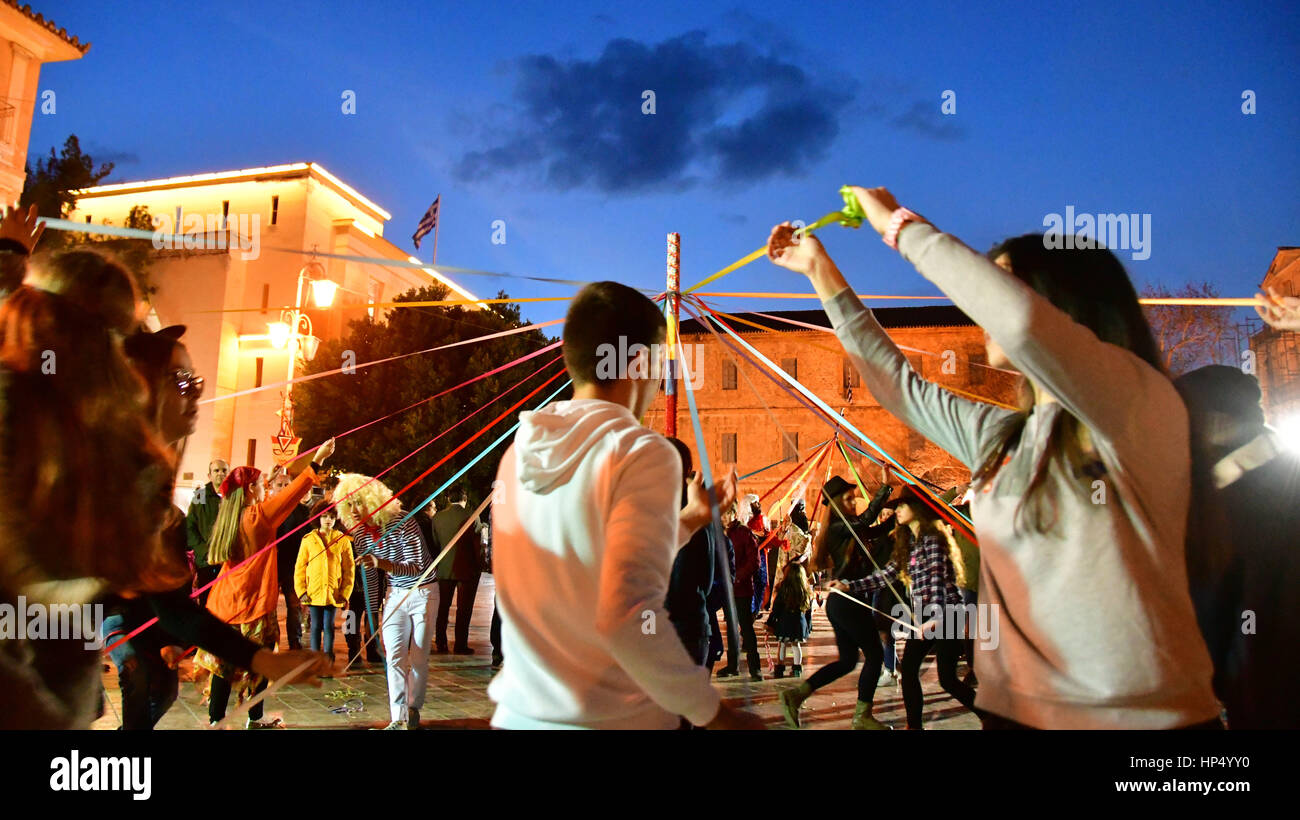 Nafplio, Greece 18 th February 2017.Traditional events Carnival in ...