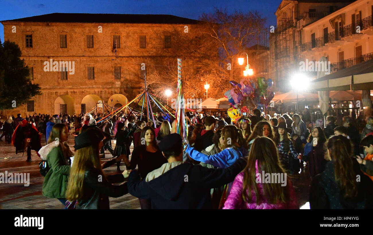 Nafplio, Greece 18 th February 2017.Traditional events Carnival in ...