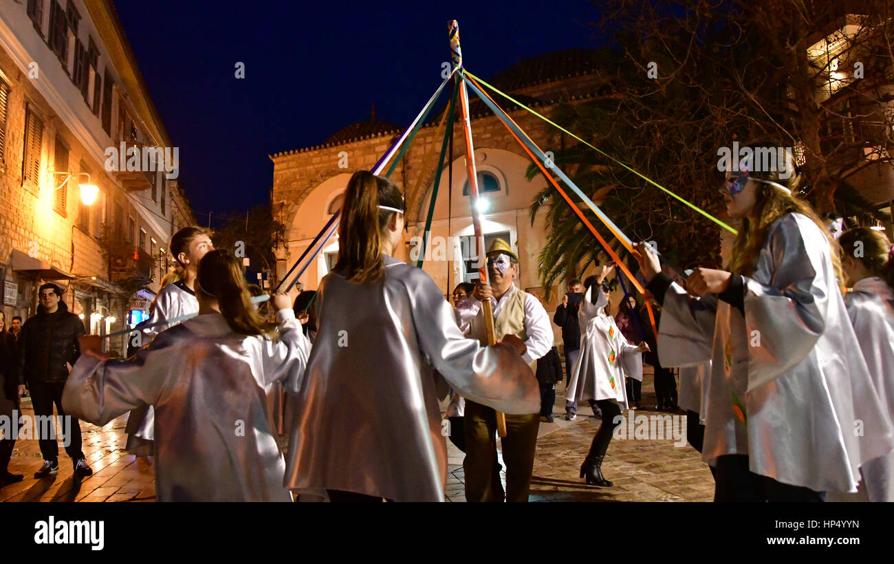 Nafplio, Greece 18 th February 2017.Traditional events Carnival in ...