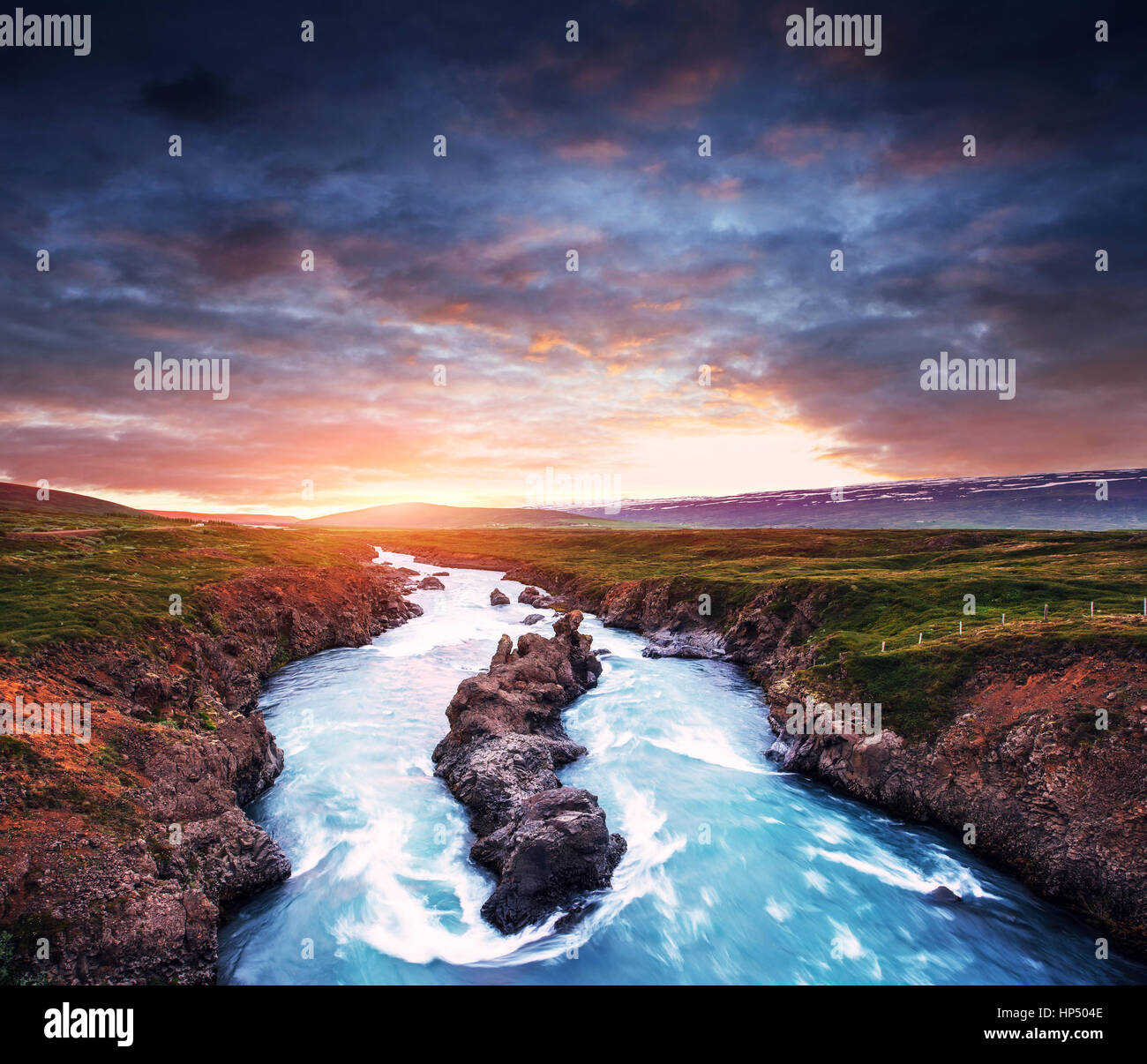 Gentle slopes of snow-capped mountains and glaciers. Wonderful I Stock ...