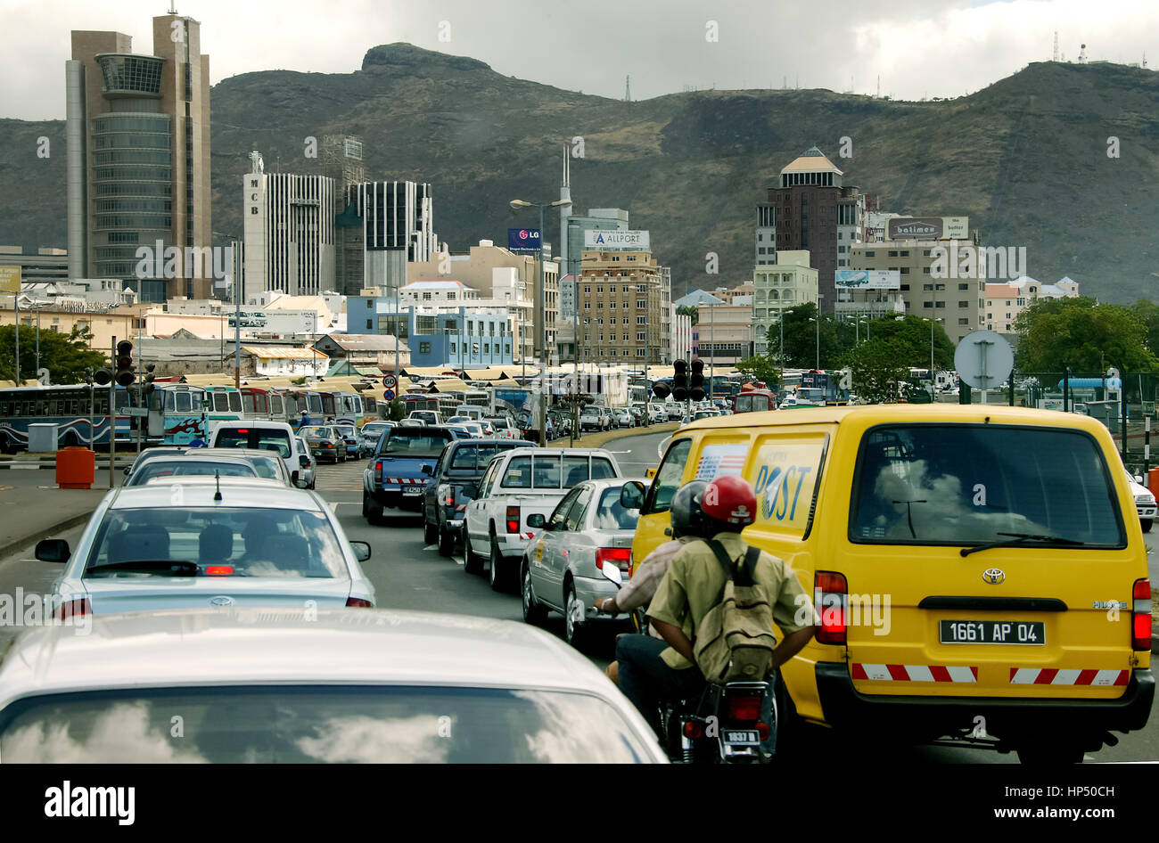 Port Louis, Strassenverkehr, Stau, Mauritius, Port Louis, street ...