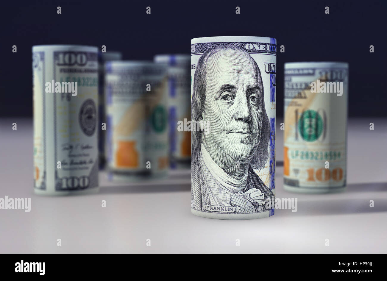 US dollars. Banknotes stacked on each other Stock Photo - Alamy