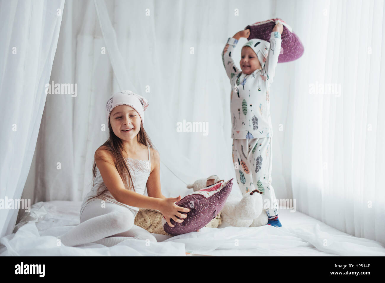 Children in pajamas Stock Photo - Alamy