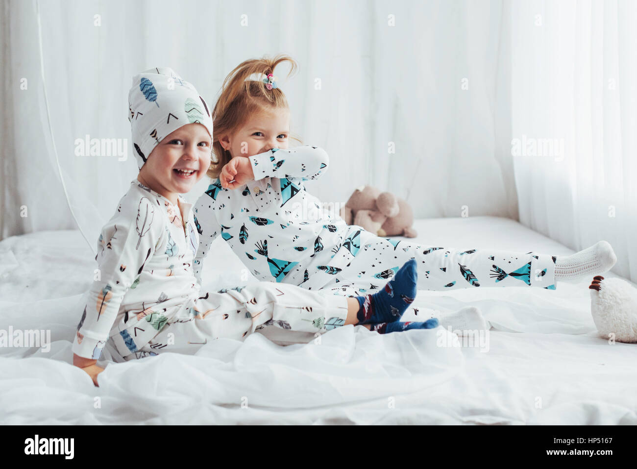 Children in pajamas Stock Photo - Alamy