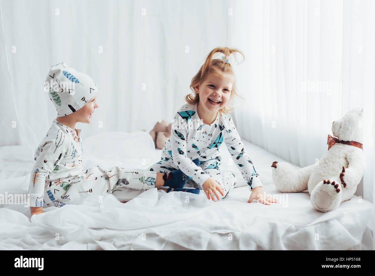 Children in pajamas Stock Photo - Alamy