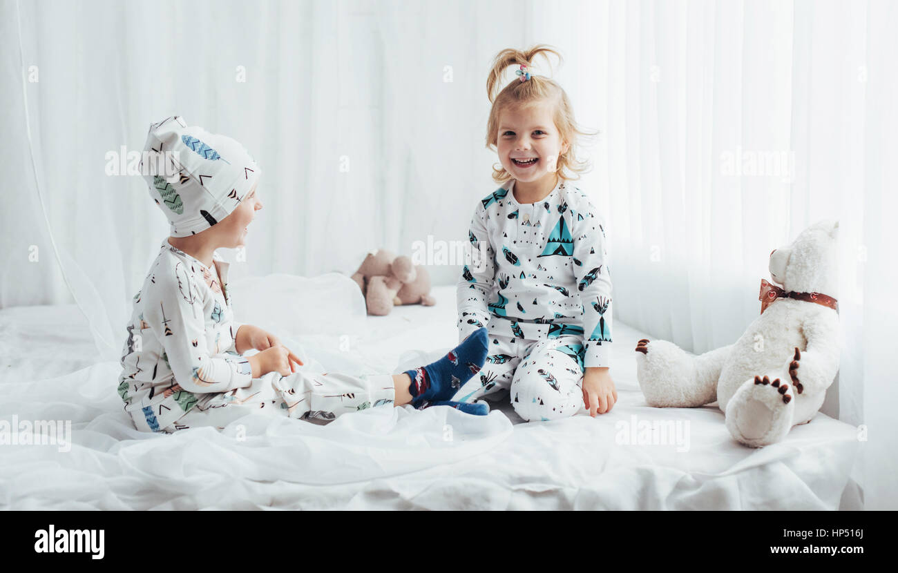 Children in pajamas Stock Photo - Alamy