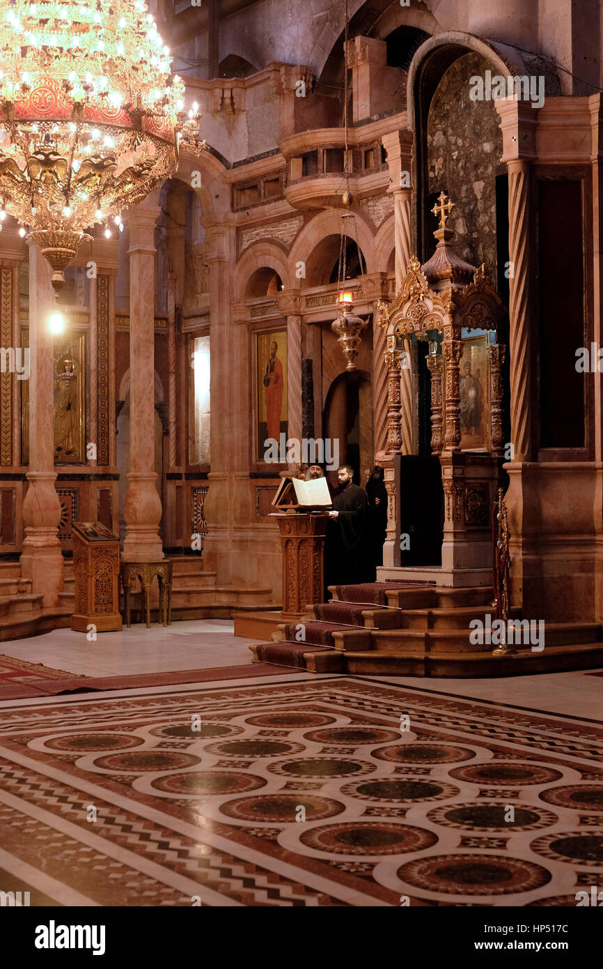 The cathedra or bishop's throne of the Greek Orthodox Patriarch of ...