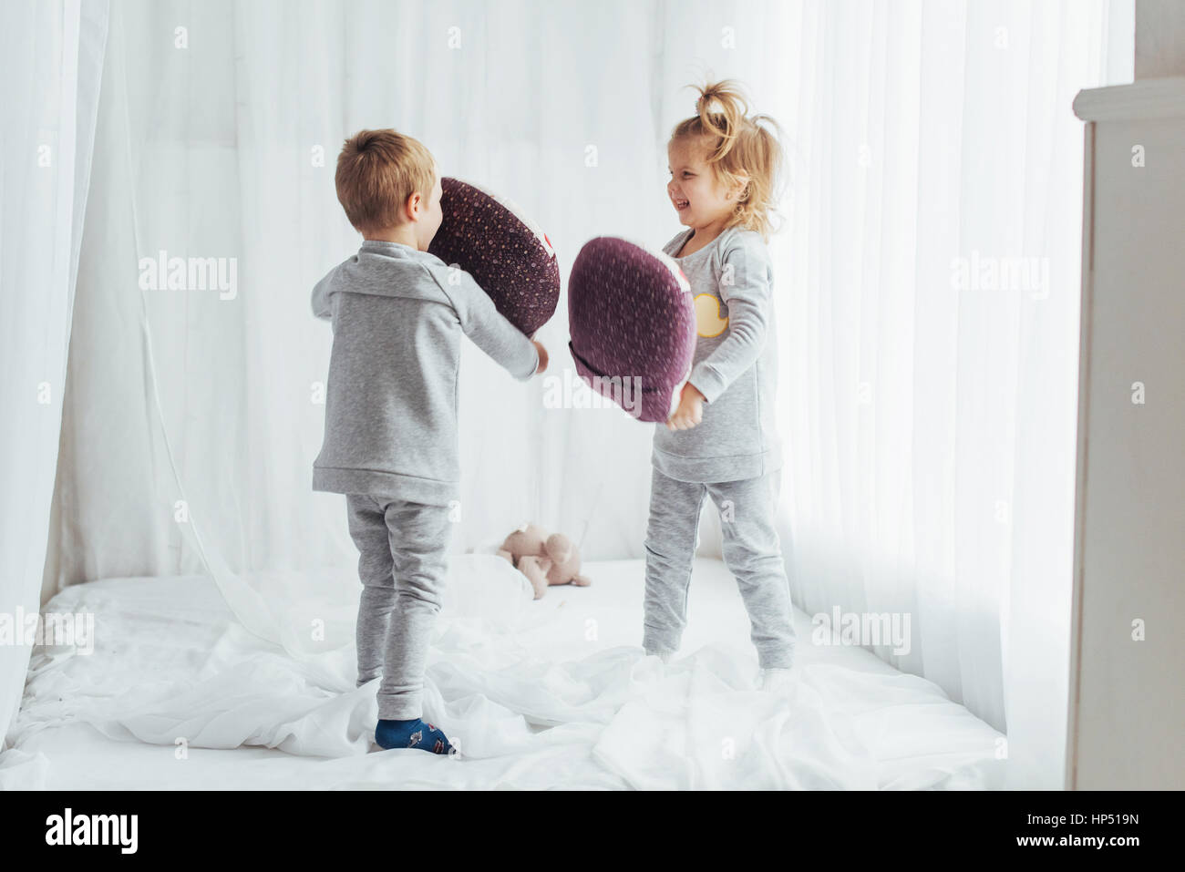 Children in pajamas Stock Photo - Alamy