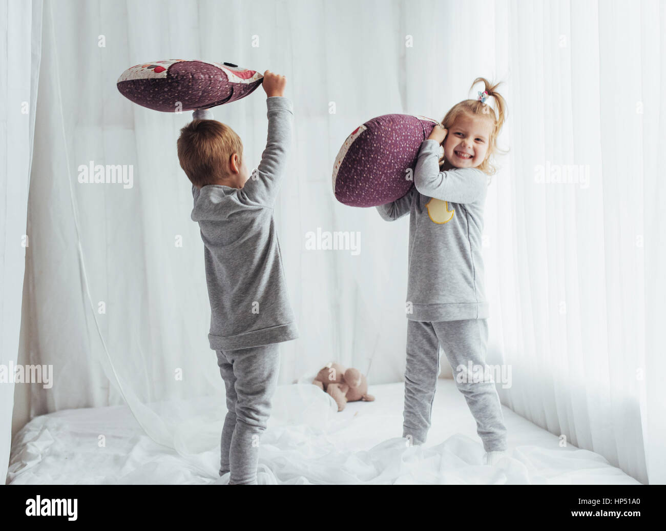 Children in pajamas Stock Photo - Alamy