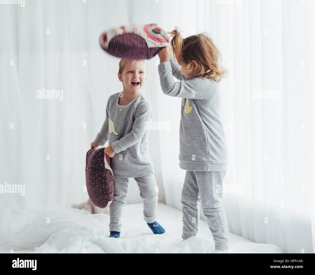 Children in pajamas Stock Photo - Alamy